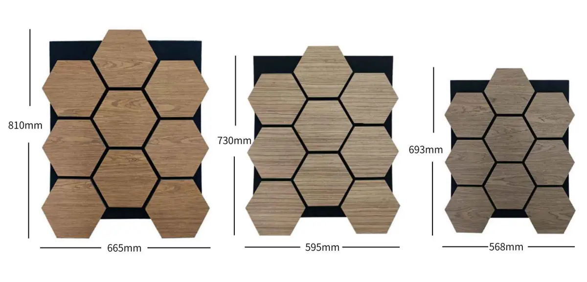 Hexagon Type Stone Acoustic Board Panels - Sound Absorbers