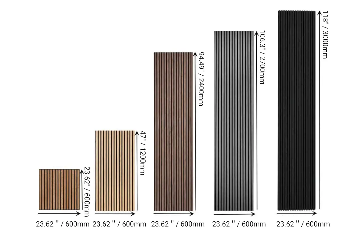 Slat Dark Brown Acoustic Panels - Sound Absorbing Wall Panels